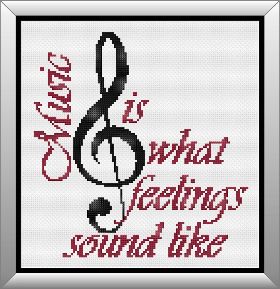 Music Cross Stitch, Music Cross Stitch Patterns, Music Decor, Home ...