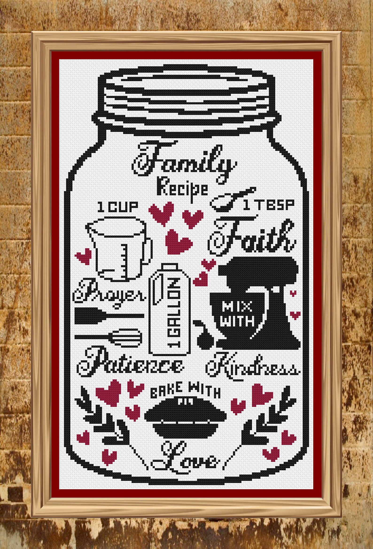 Kitchen Cross Stitch Pattern Kitchen Cross Stitch Home Decor - Etsy