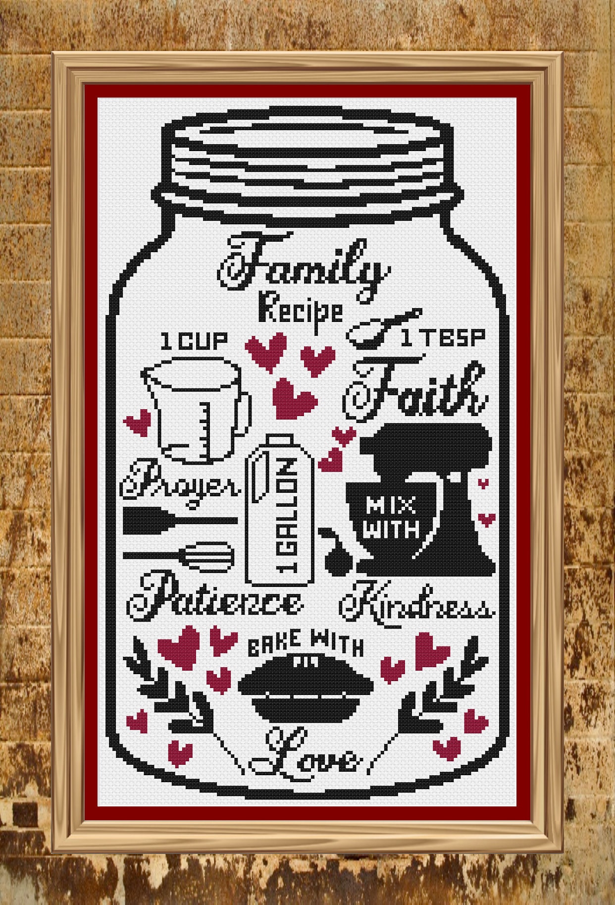 Kitchen Cross Stitch Pattern Kitchen Cross Stitch Home Decor - Etsy