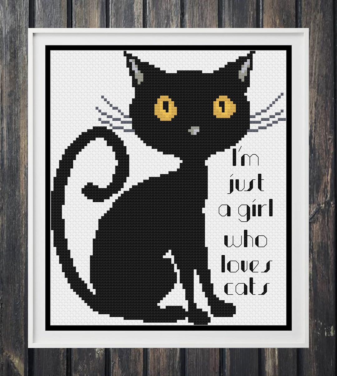 Cat Cross Stitch, Cat Cross Stitch Pattern, Cat Decor, Cat Gifts, Cross ...