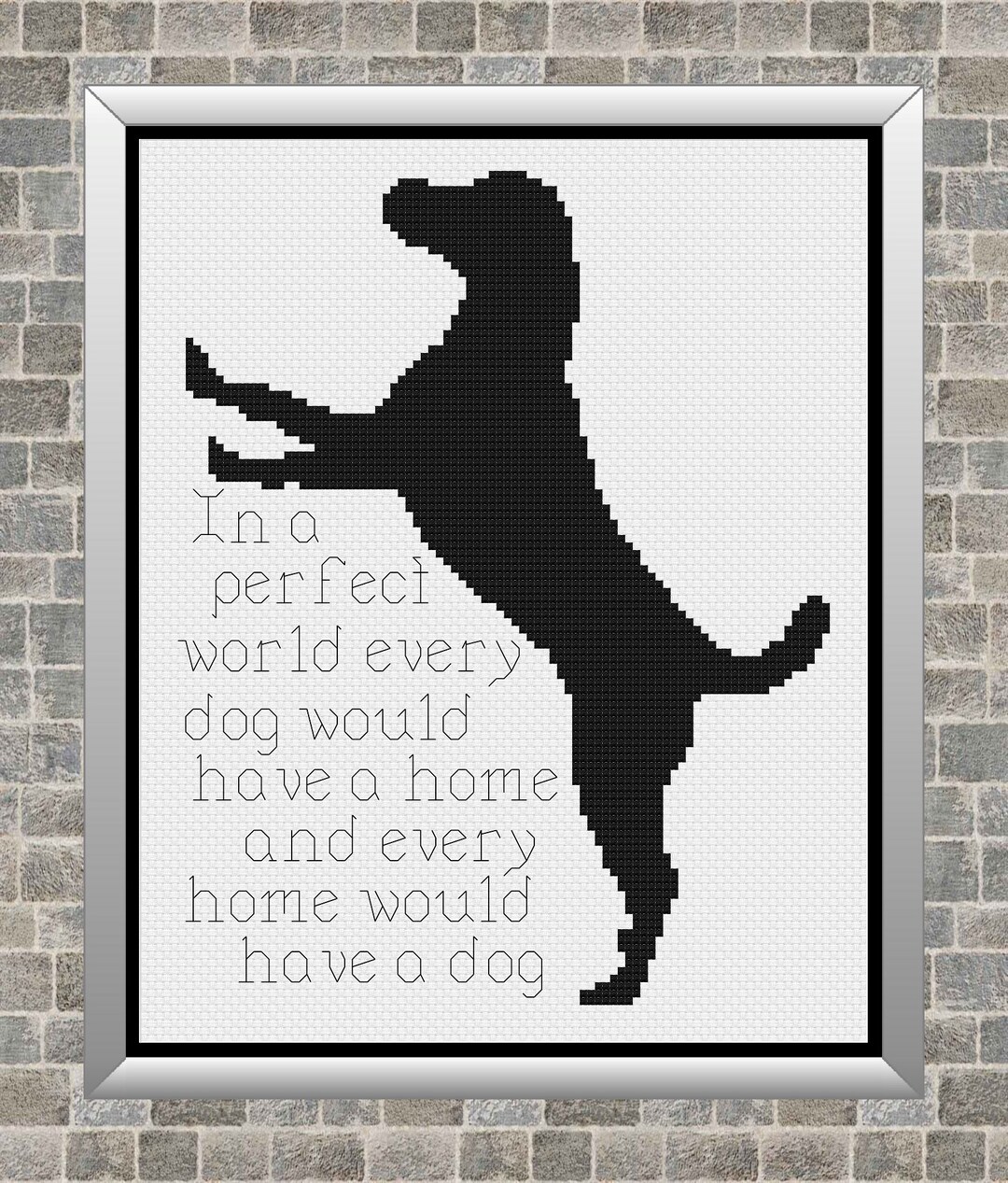 Dog Cross Stitch, Dog Cross Stitch Pattern, Dog Decor, Dog Home Decor ...