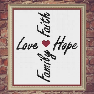 Faith Cross Stitch Pattern Religious Cross Stitch Pattern - Etsy