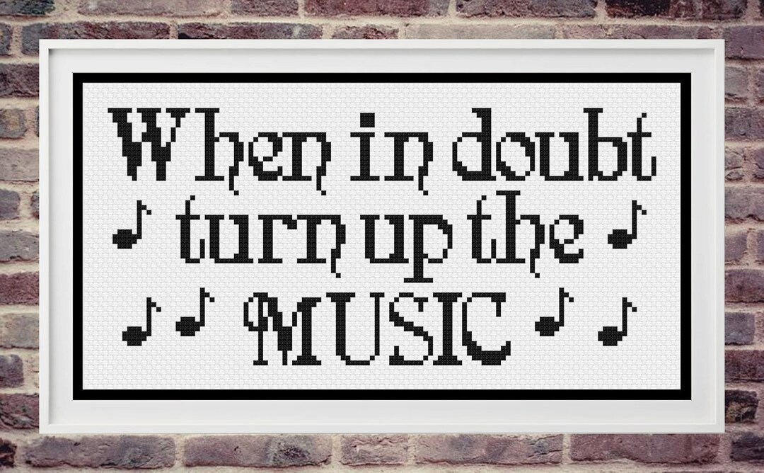 Music Cross Stitch, Music Cross Stitch Patterns, Inspirational Cross ...