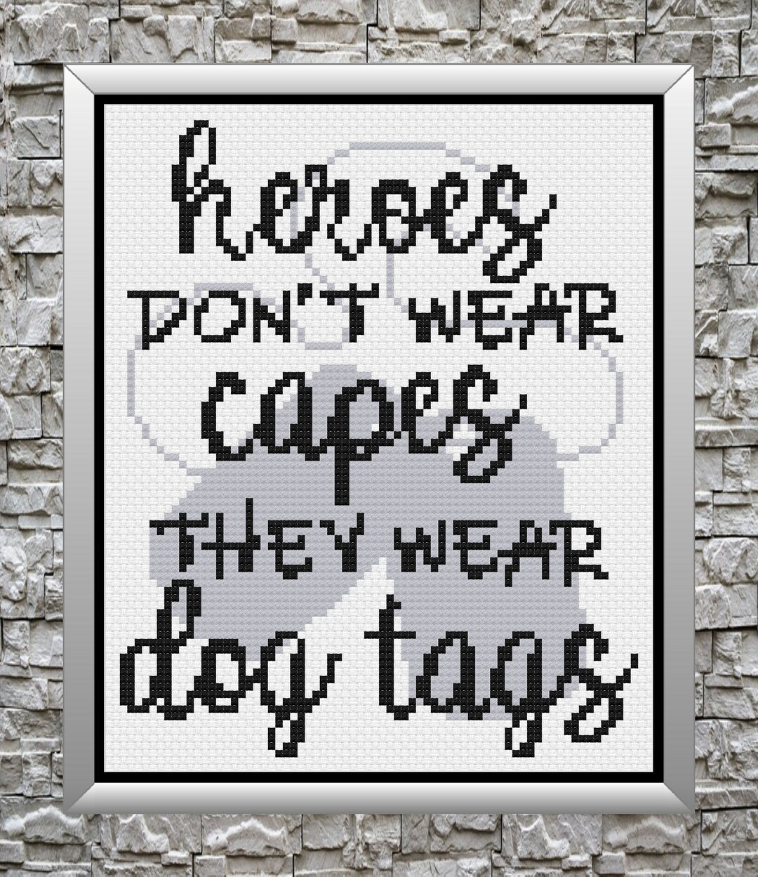 Military Cross Stitch, Military Cross Stitch Pattern, Military Decor ...
