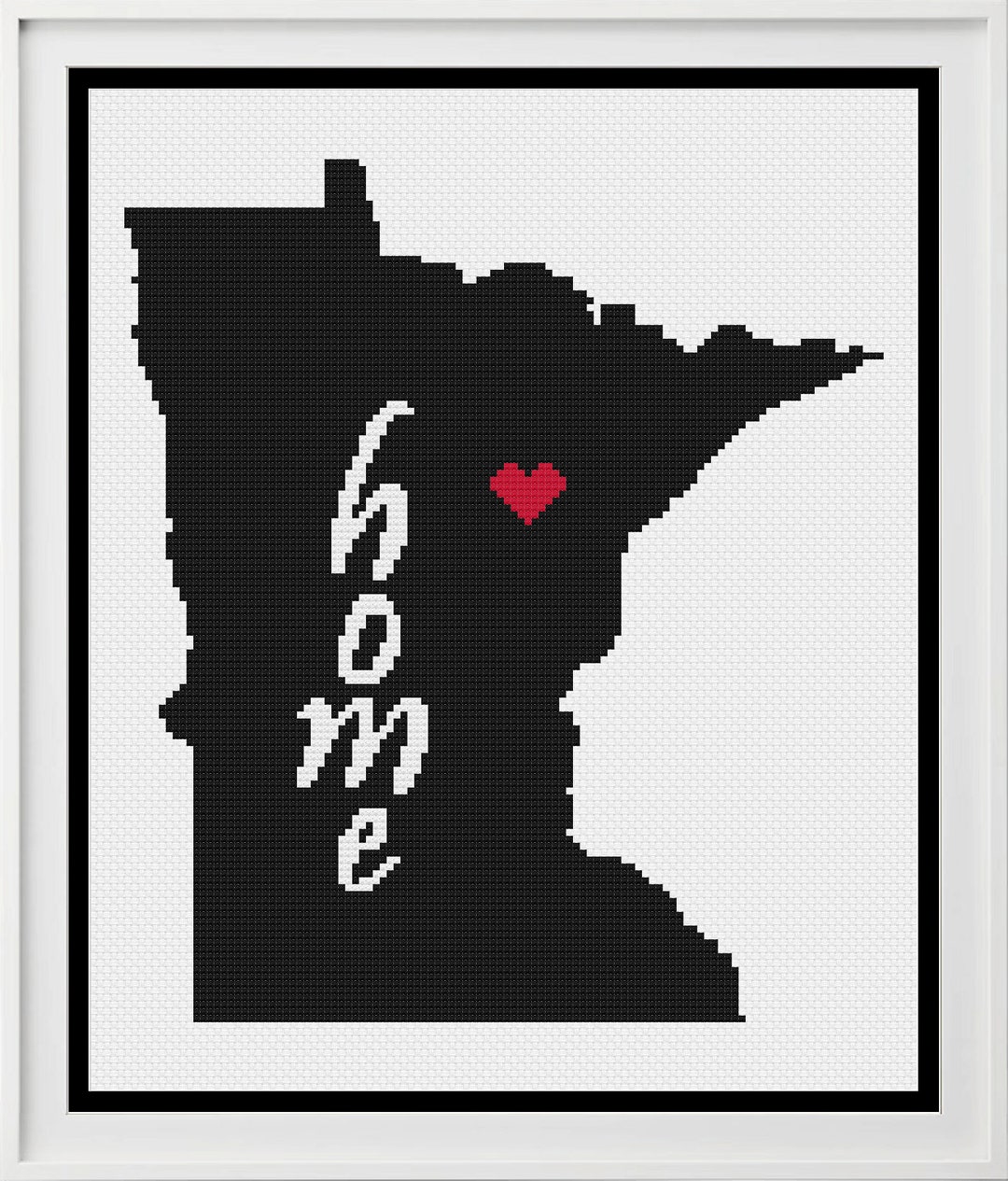 Minnesota Cross Stitch Pattern, Minnesota Cross Stitch, Minnesota Decor ...