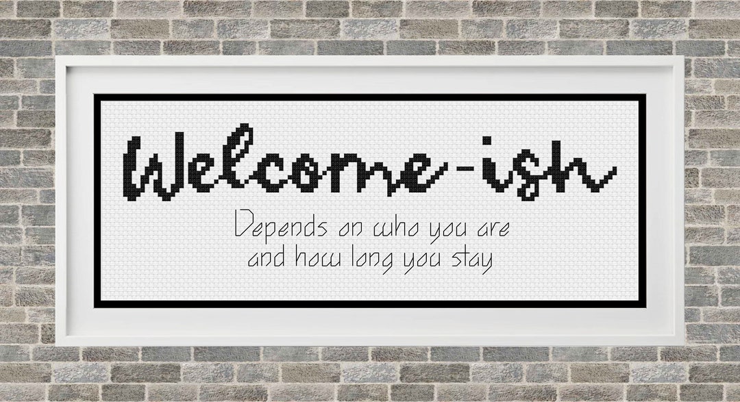 Welcome Cross Stitch, Home Decor Cross Stitch, Cross Stitch Patterns ...
