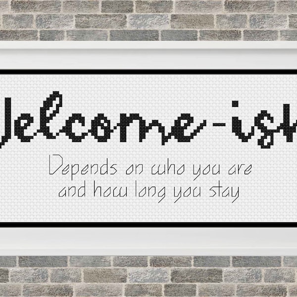 Welcome Cross Stitch Pattern - Etsy