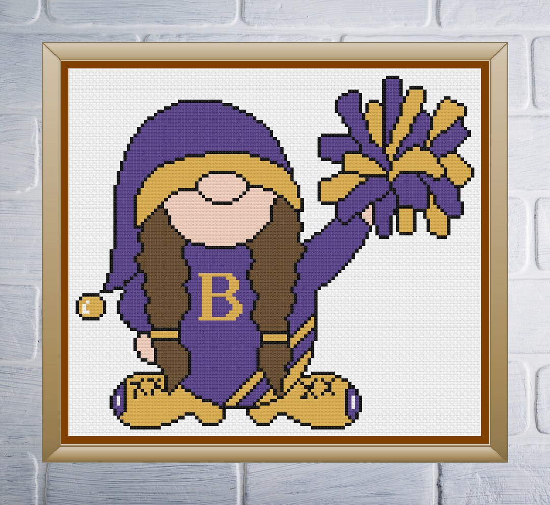 Cheerleader Cross Stitch, Sports Cross Stitch, Gnome Cross Stitch ...
