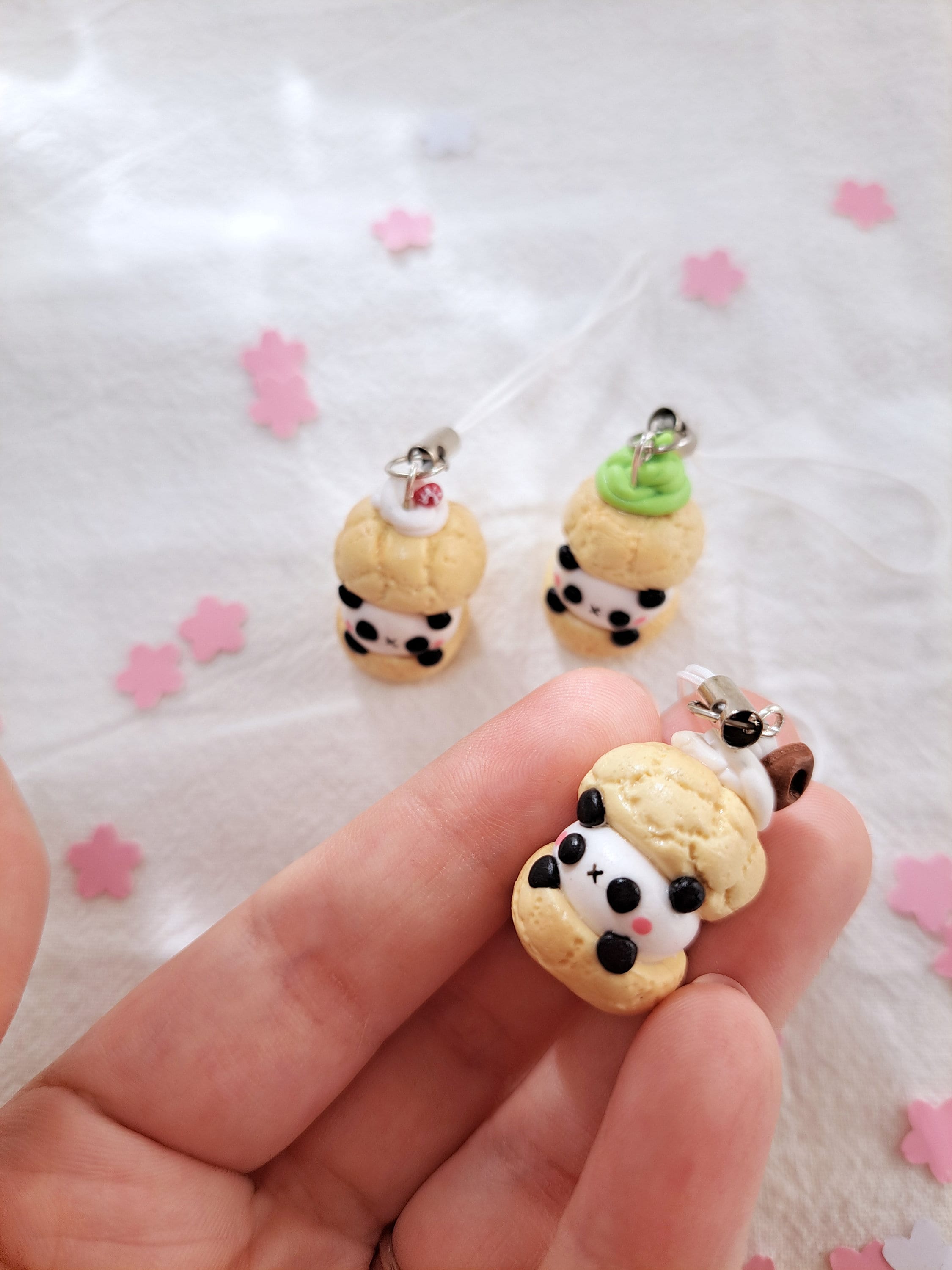 Kawaii Panda Flavour Creme Puffs Cute Anime Handmade Smartphone ...