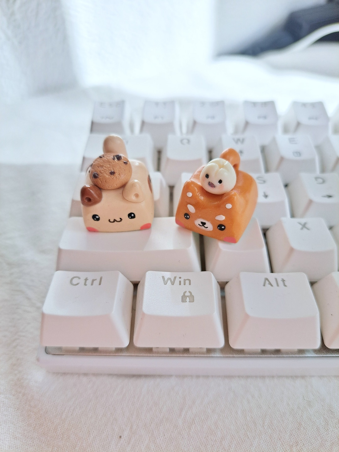 Kawaii Cute Cat and Shiba Inu Handmade PBT Keycaps for Mechanical ...