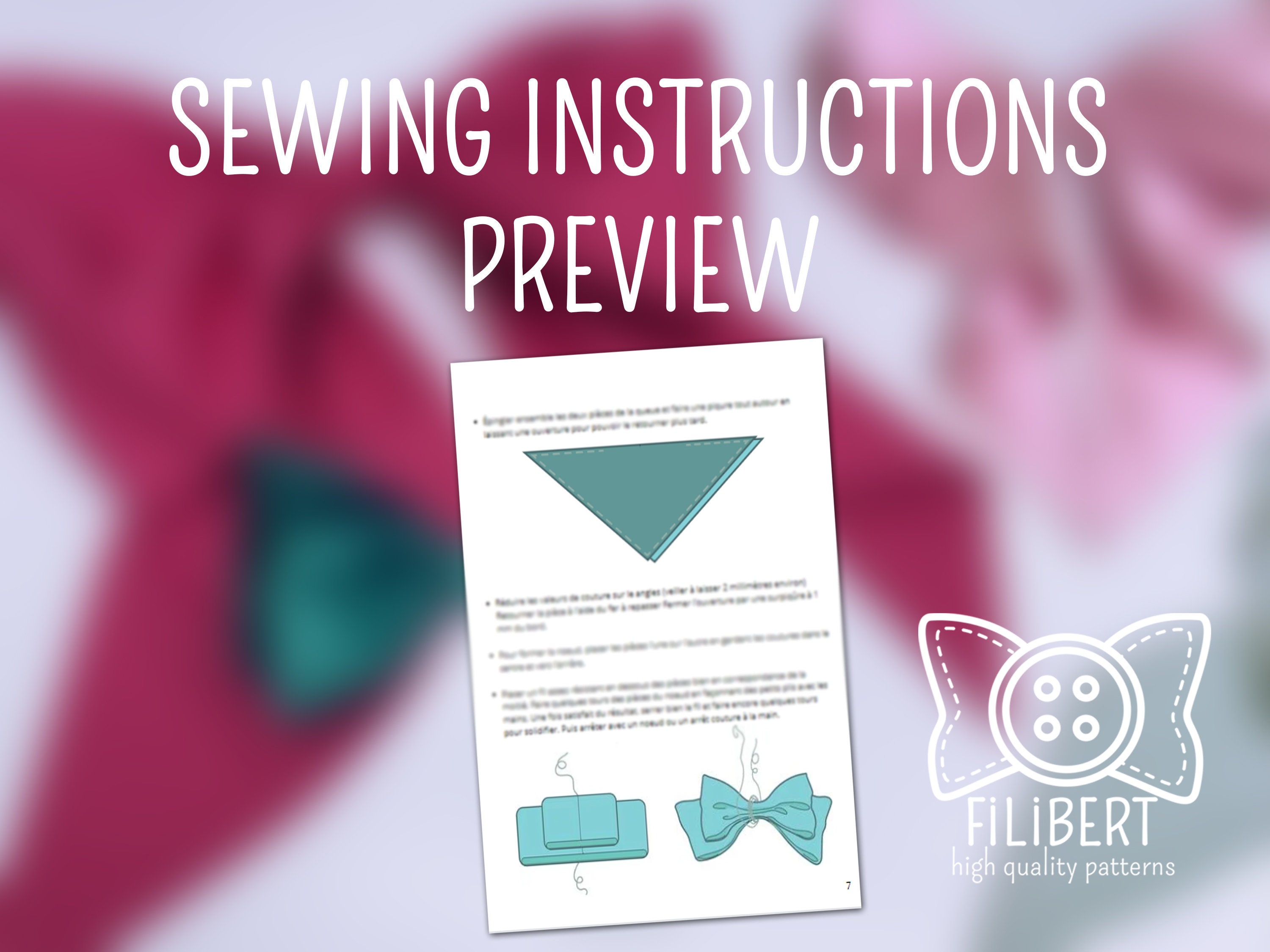 CUTE BOW for Cosplay Pdf Pattern Bundle*updated* - Etsy Canada