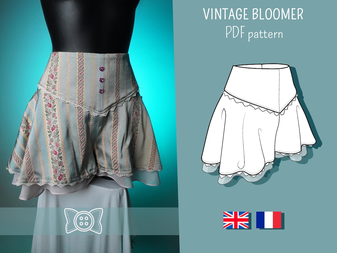 Vintage Bloomer Shorts (sizes 34-46) - PDF Sewing Pattern - Etsy