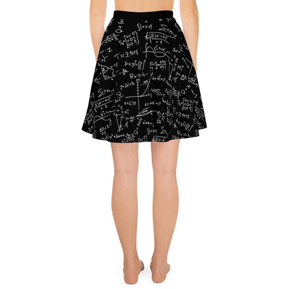 SMART SKIRTS Math Nerd Skater Skirt in Black & White - Etsy