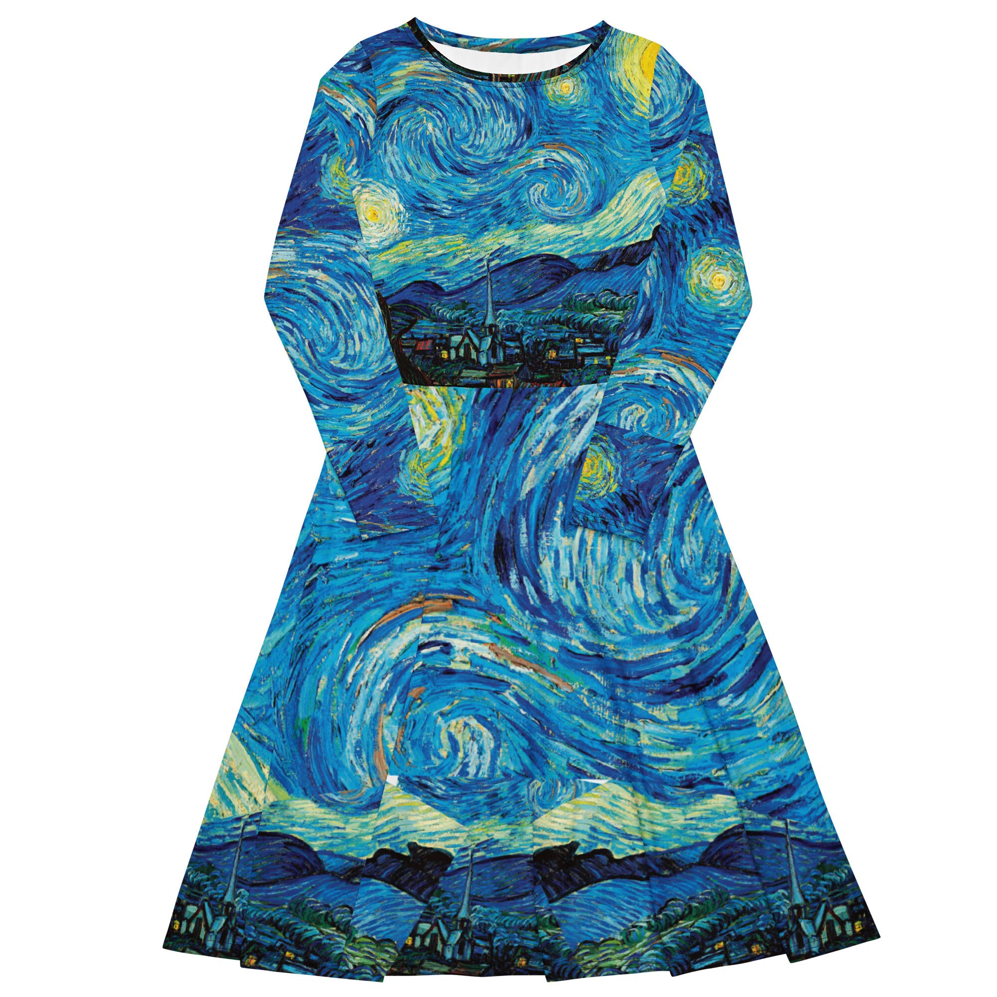 Starry Night Midi Dress With Pockets - Etsy