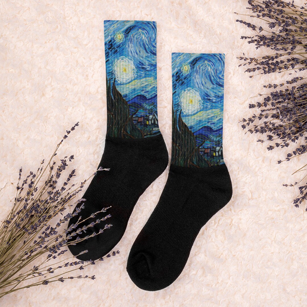 The Starry Night Van Gogh Socks - Etsy