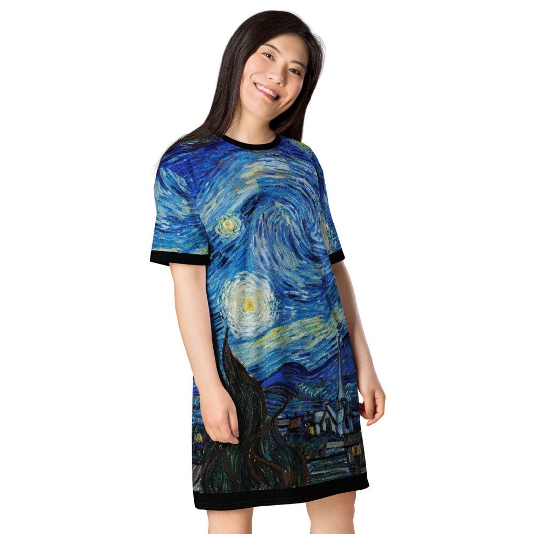 DELIGHTFUL DRESSES* the Starry Night (1889) Vincent Van Gogh T-shirt ...