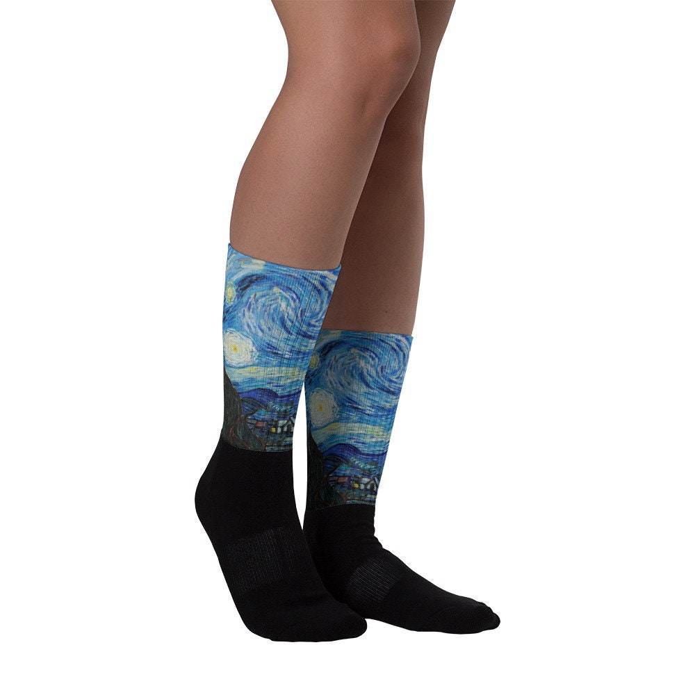 The Starry Night Van Gogh Socks - Etsy