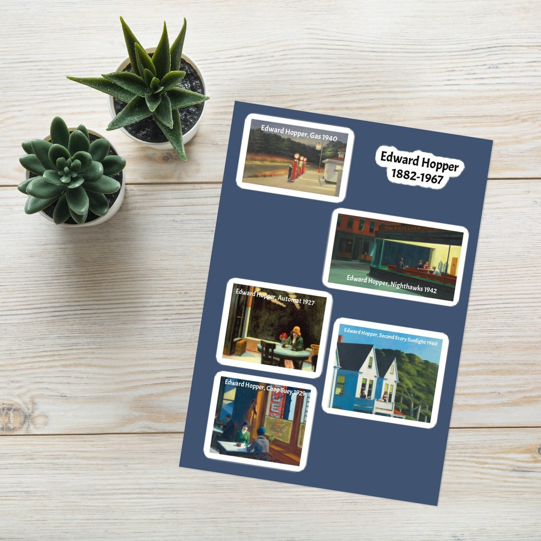 Edward Hopper Sticker Sheet - Etsy