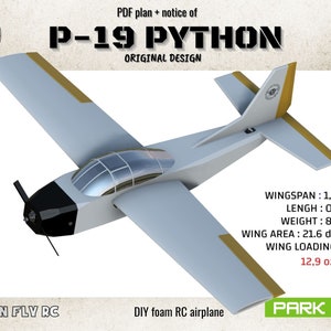 DIY Foam RC Plane - PDF Plan-p19 Python - Instant Download - Etsy