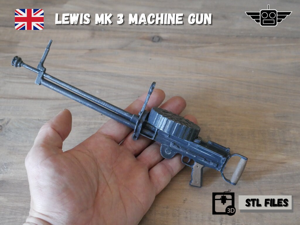 1/4 Scale LEWIS MK3 Machine Gun for Aeromodelling / RC Scale Model ...