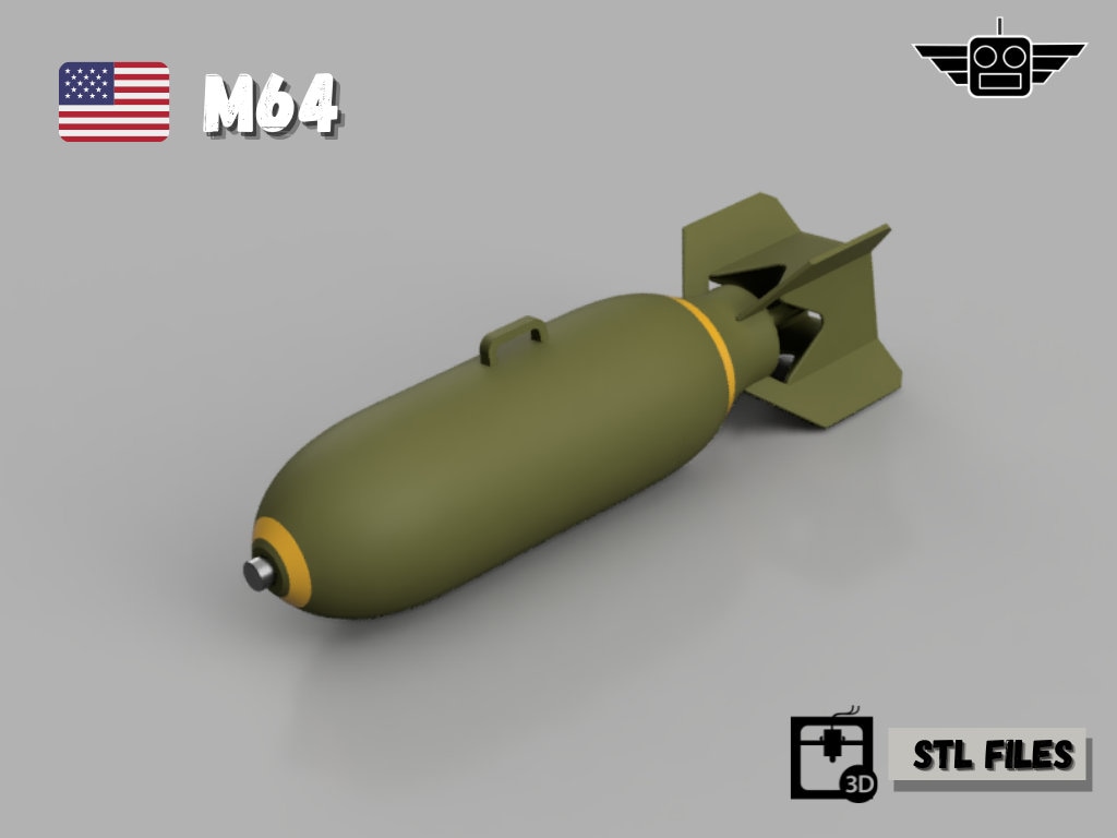 AN/M64 USA Bomb Replica STL Files for 3D Printing (instant Download) - Etsy
