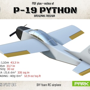 DIY Foam RC Plane - PDF Plan-p19 Python - Instant Download - Etsy Canada