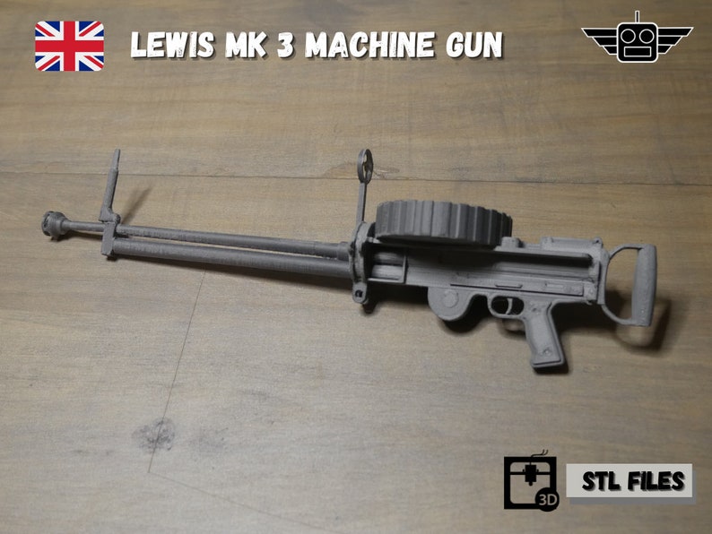 1/4 Scale LEWIS MK3 Machine Gun for Aeromodelling / RC Scale Model ...