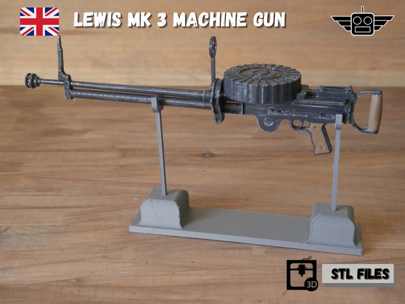 1/4 Scale LEWIS MK3 Machine Gun for Aeromodelling / RC Scale Model ...