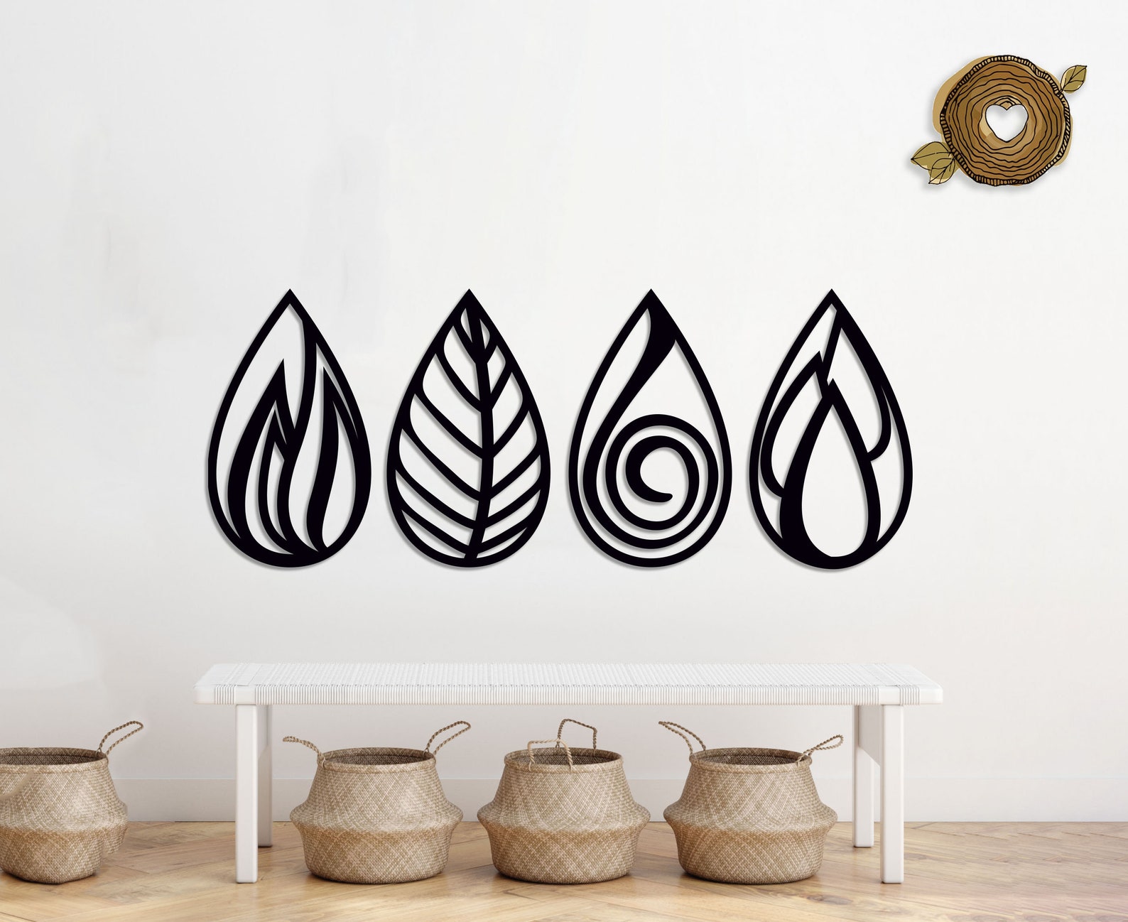 Four Elements Svg 4 Elements Svg Element Symbols Silhouette Etsy