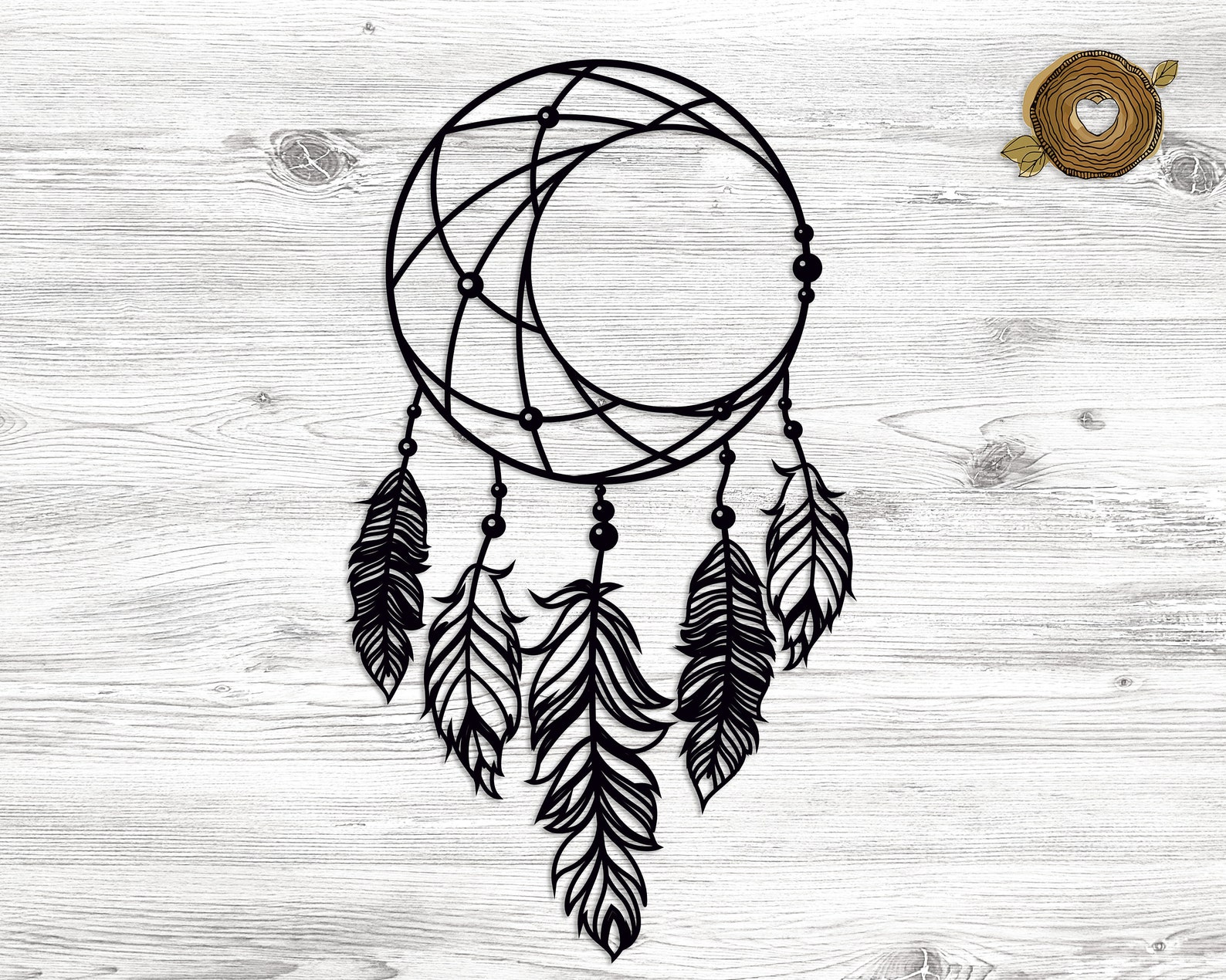 Mond Traumfänger Svg Mond Traumfänger Mondphasen Wandbehang | Etsy