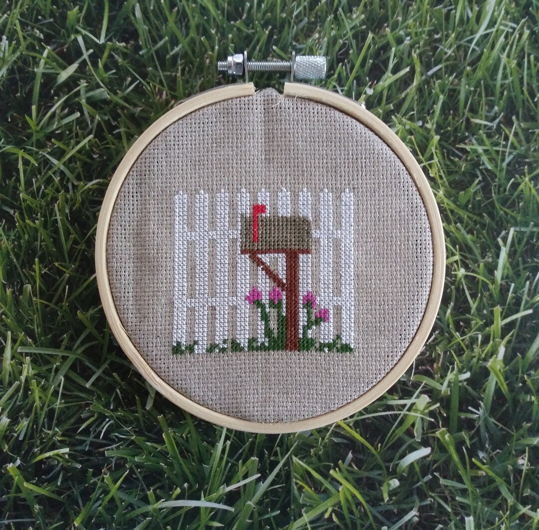 Handmade Finished Cross Stitch "country Living" MAILBOX - Etsy