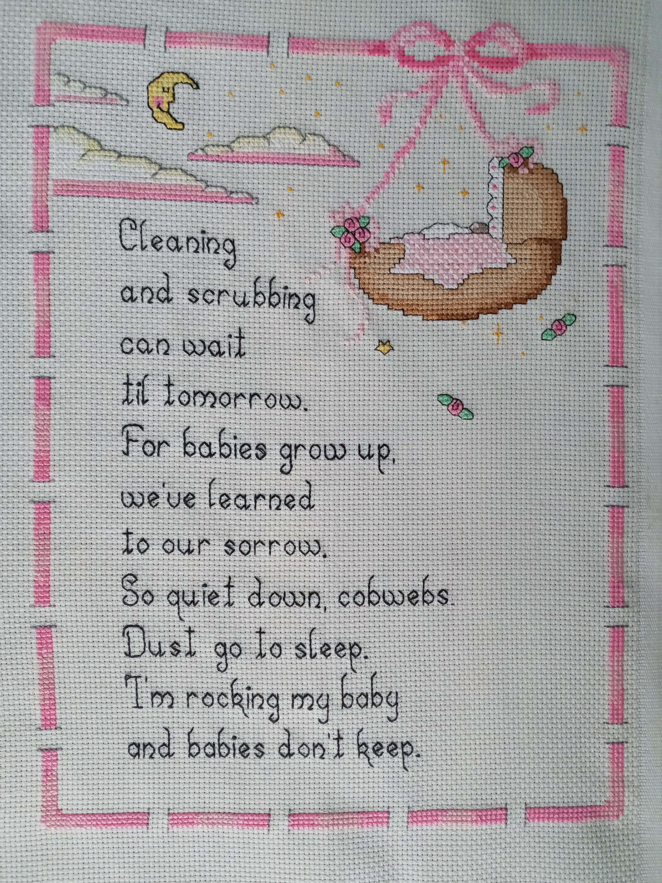 Cross Stitch Children's Nursery Poem Handmade Vintage - Etsy