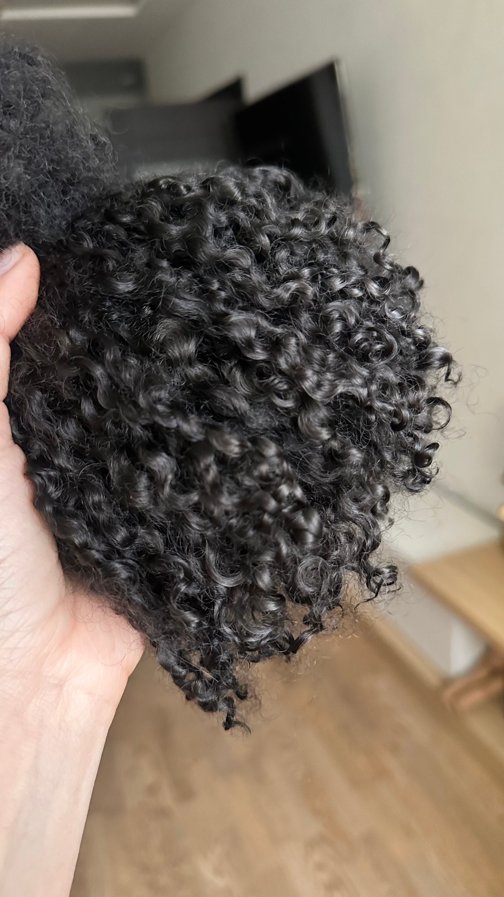 Organic Black Teeswater Mohair Fleece Locks: Doll Hair Rerooting (5-6 ...