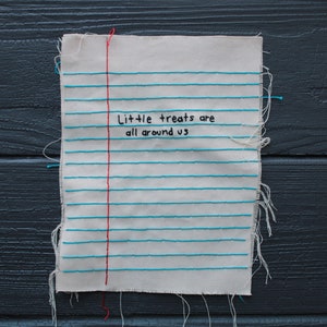 Custom Embroidered Wall Art Notebook Page - Etsy