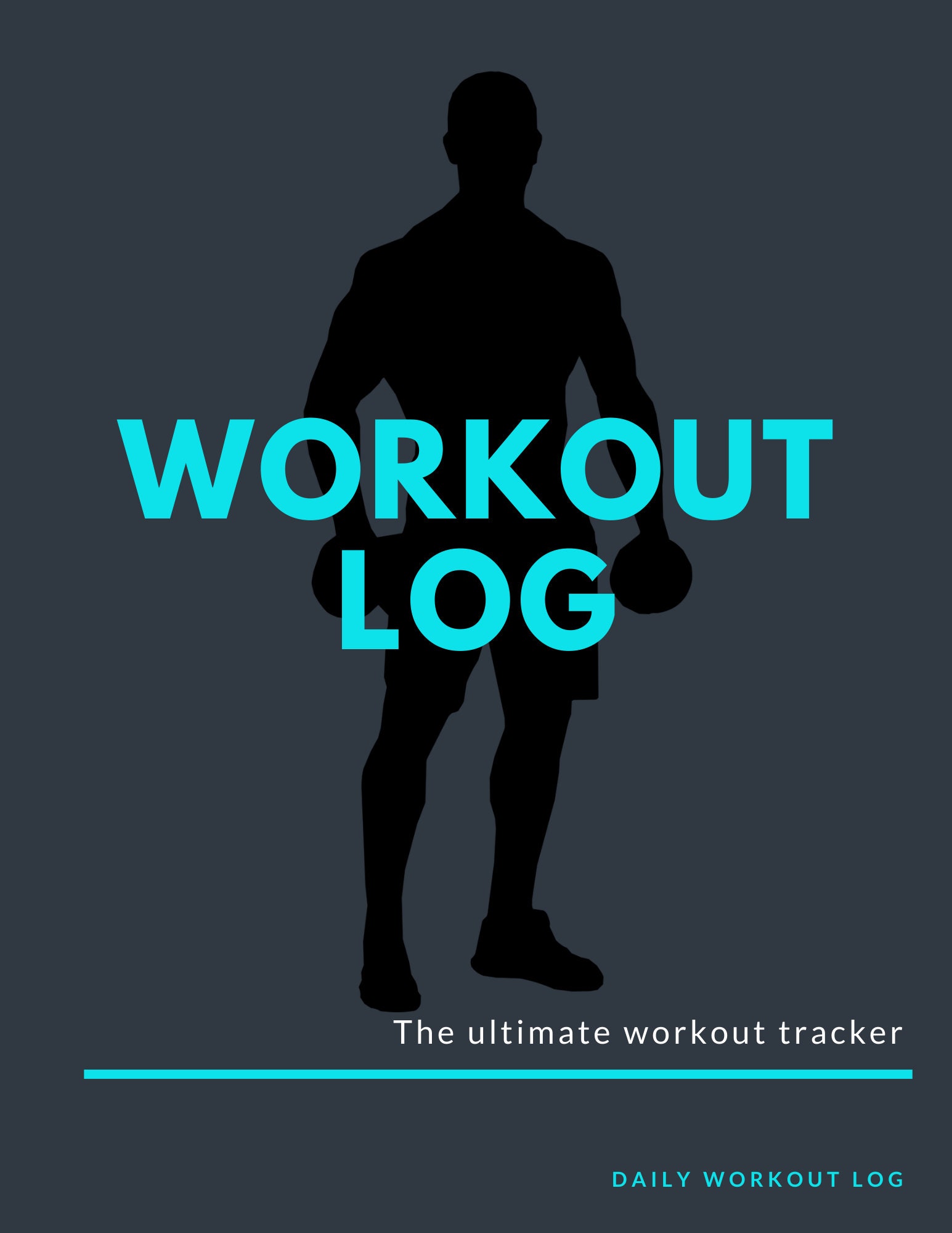Daily Workout Log, Fitness Journal, PDF Printable, Exercise Log, Daily ...