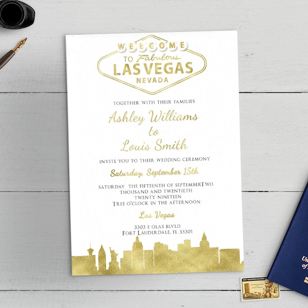 Las Vegas Invitation - Etsy