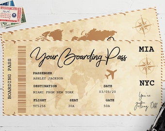 Vintage Boarding Pass Template