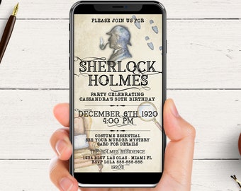 Sherlock Holmes Invitation - Etsy