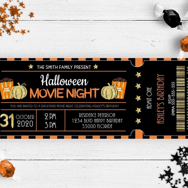 Movie Night Ticket - Etsy