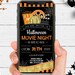 HALLOWEEN MOVIE NIGHT Invitation Virtual Ticket,movie Night Party ...