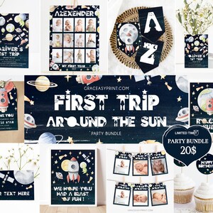 Outer Space Milestone Board Sign Printable Template First - Etsy