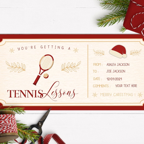 Tennis Lesson Vouchers - Etsy