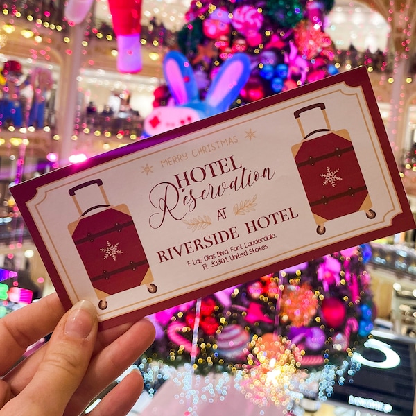 Hotel Reservation Gift Certificate Template - Etsy