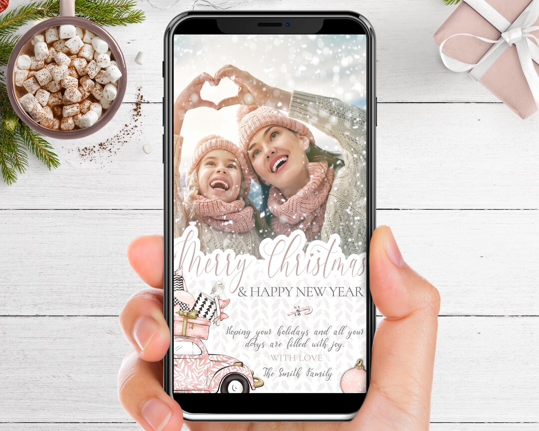 Christmas Ecard Photo Template Digital Christmas Card - Etsy