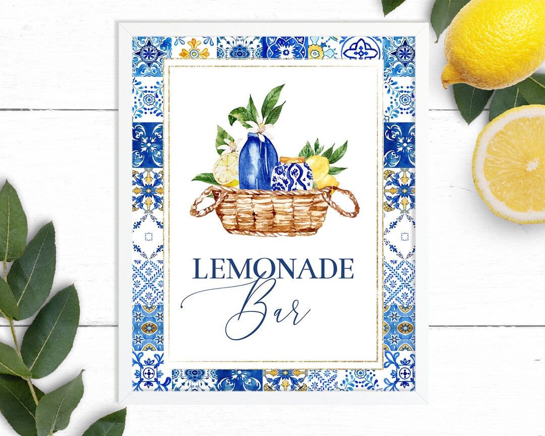 Delightful Lemonade Bar Sign Perfect for Adding a Citrusy - Etsy