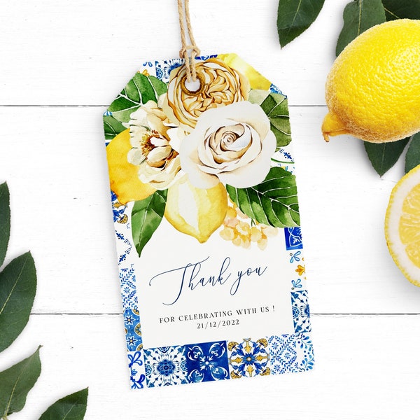 Lemon Theme Favor Tags - Etsy