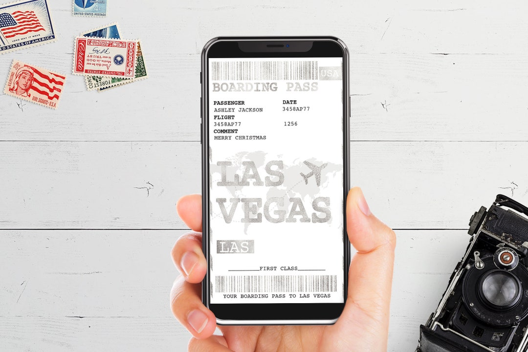 SILVER BOARDING PASS Boarding Pass Template Surprise Flight - Etsy