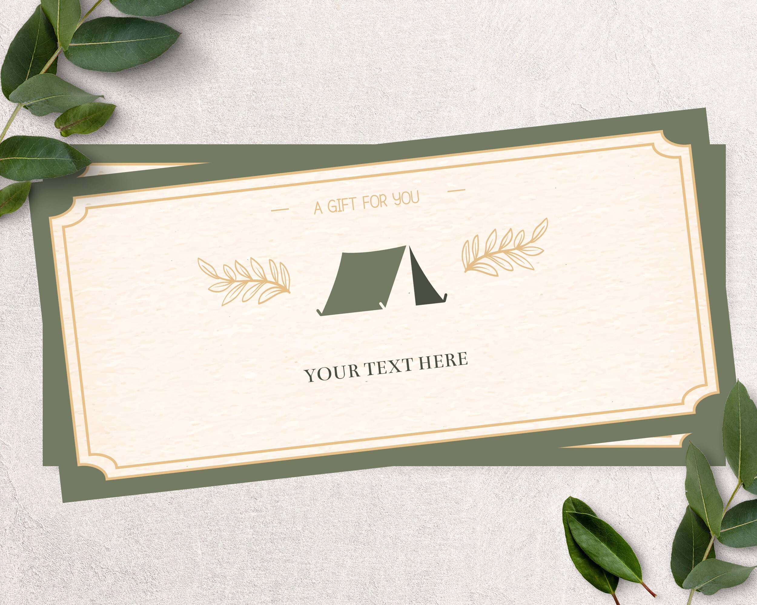 Camping gift Ticket Voucher Surprise Activity travel gift | Etsy