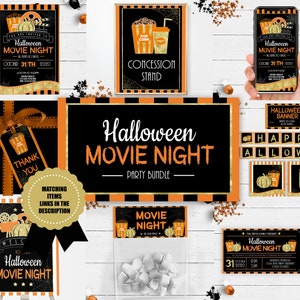 HALLOWEEN MOVIE NIGHT Invitation Virtual Ticket,movie Night Party ...