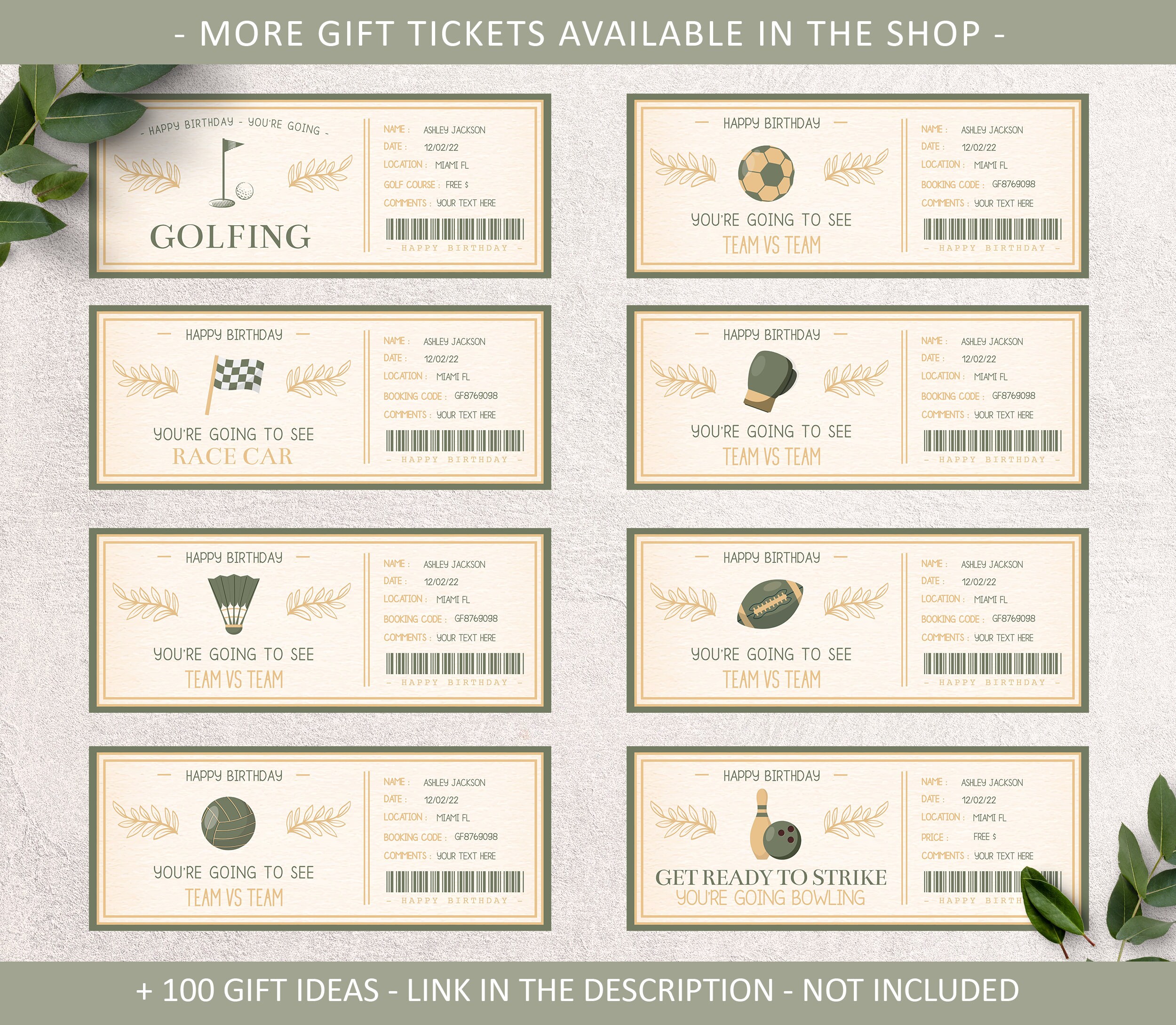 Printable bowling game ticket Printable bowling gift sport | Etsy